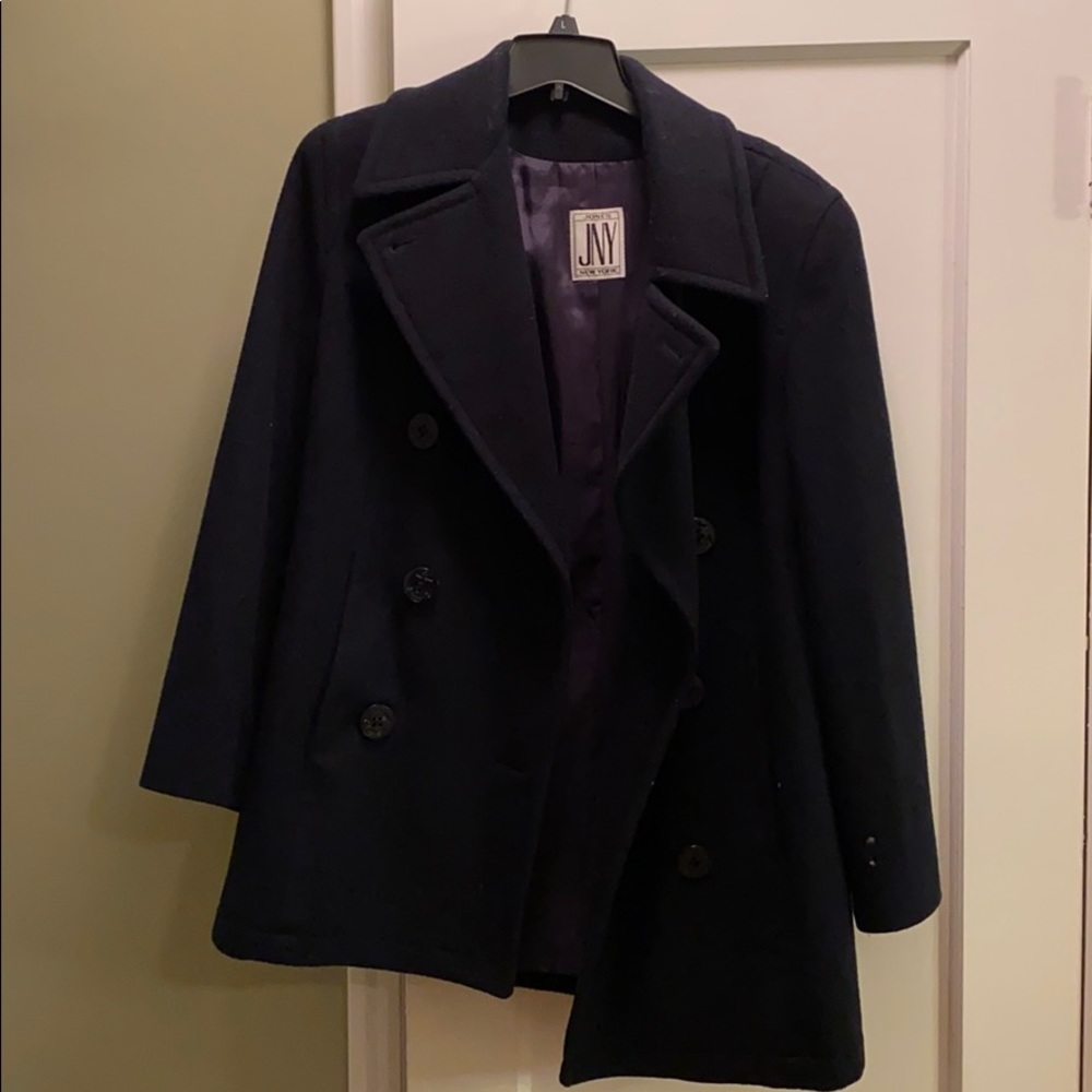 Navy Jones Ny Pea Coat - Gem